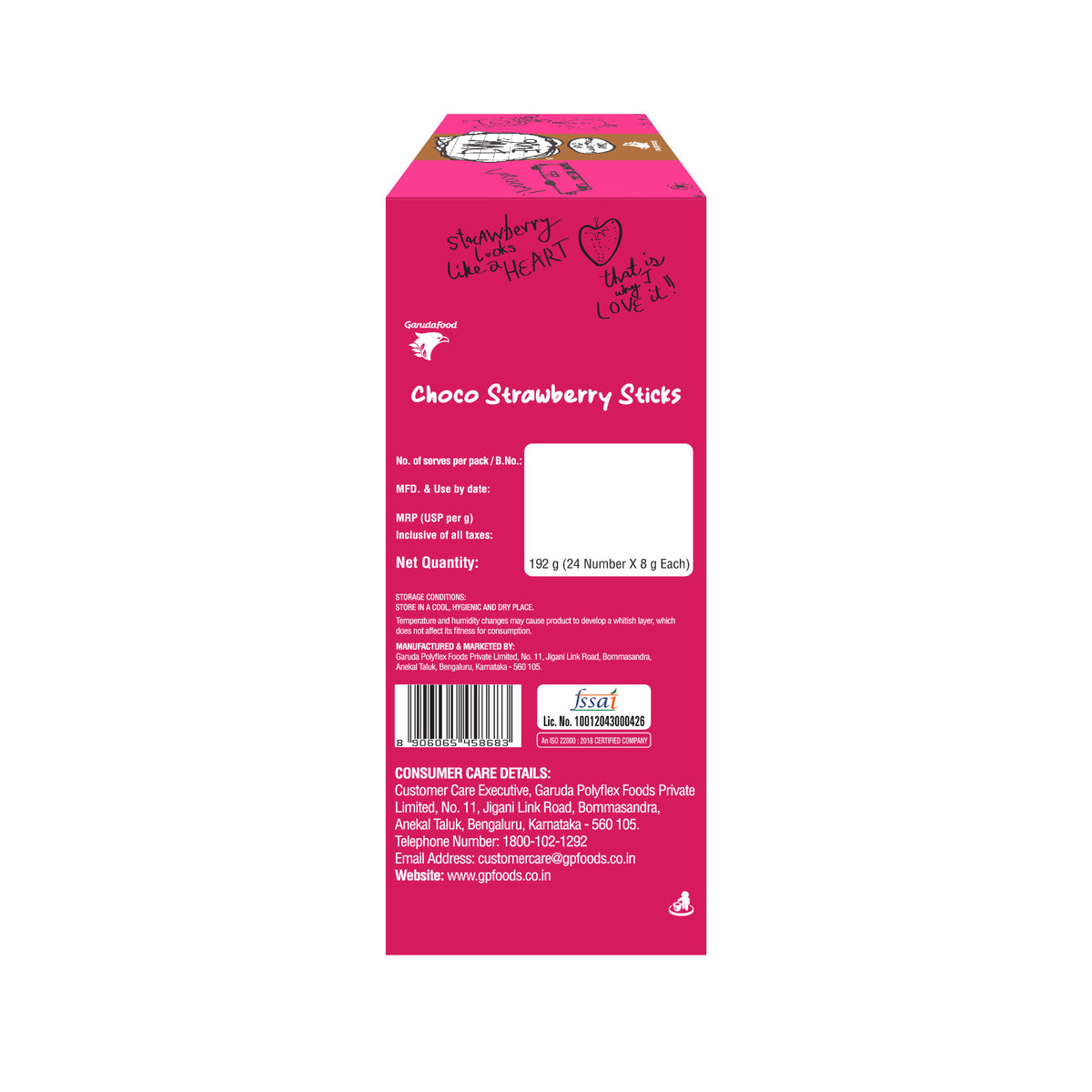 Gone Mad Premium Strawberry-Filled Wafer Sticks – 24 Sticks (192g) – C ...